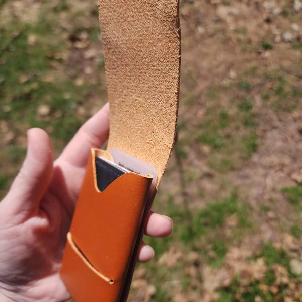 Slim Leather Card Holder, Minimalist Wallet for Men and Women, Simple ...