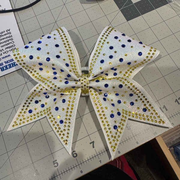 Flames Cheer Bow Design SVG Format Rhinestone Template - Etsy