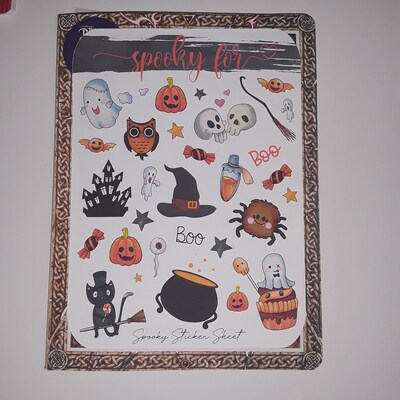 Halloween/spooky Theme Sticker Sheet for Planner and Bullet - Etsy