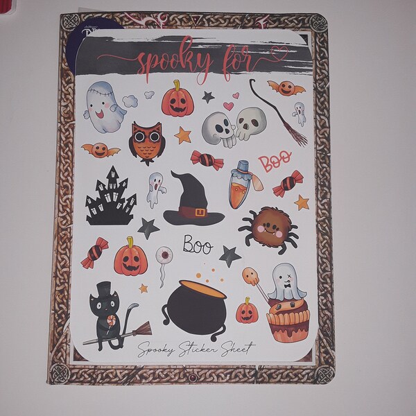 Halloween/spooky Theme Sticker Sheet for Planner and Bullet Journal ...