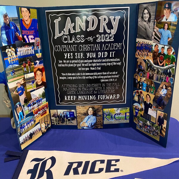 CUSTOM Graduation Chalkboard Sign for Senior Portraits Class of 2022 ...