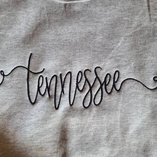 Embroidered State Pride Crew Neck Sweatshirt | Custom Stitched - Etsy