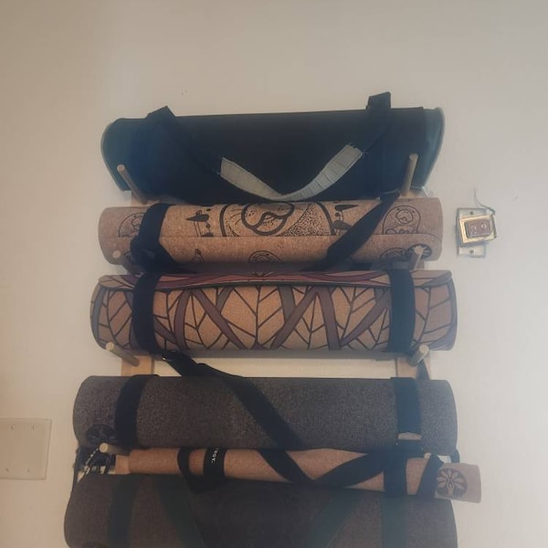 Yoga Mat Rack / 1, 2, 3, 4, 5, 6, 10, 20 Mat Racks / Yoga Mat Holder ...