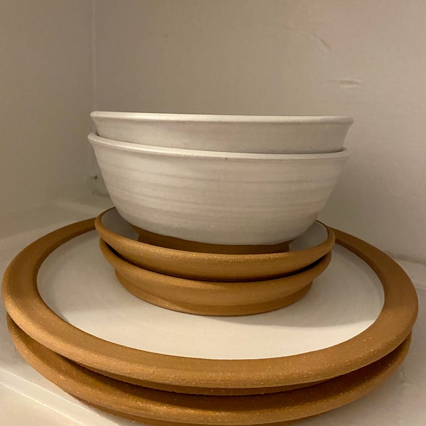 Modern Rustic Dinnerware | Farmhouse Plate | White Stoneware | Ceramic ...