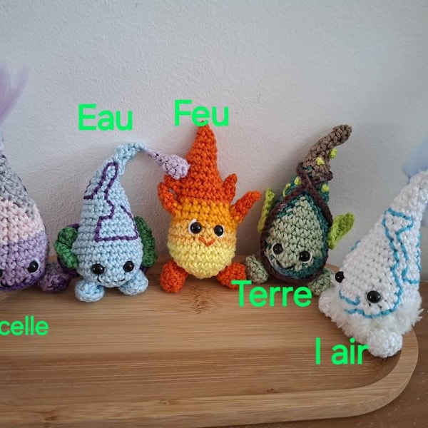 Elemental Sprites Crochet Pattern, Bundle 5in1, Fantasy Amigurumi ...