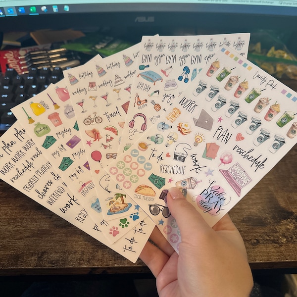 Variety Sticker Pack | Cute Sticker Pack, Mini Clear Stickers, Variety ...