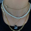 Natural Pebble Charms. Diamond Gold Charms for Necklaces or Bracelets ...