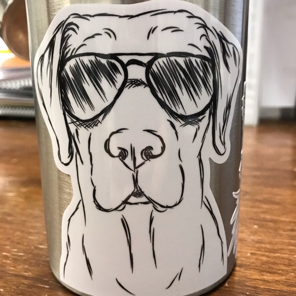 Rowdy the Labrador Decal Sticker, Lab Art, Gifts for Dog Owner ...