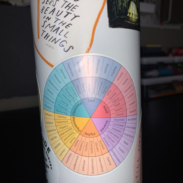 Feelings Wheel, Therapy Tool. Mental Health Therapy Sticker. FREE ...