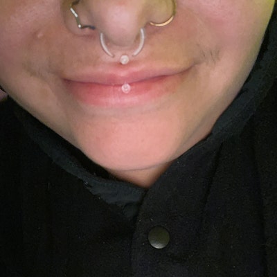 Large Spike Bridge Piercing, 14g Internally Threaded Straight Barbell ...