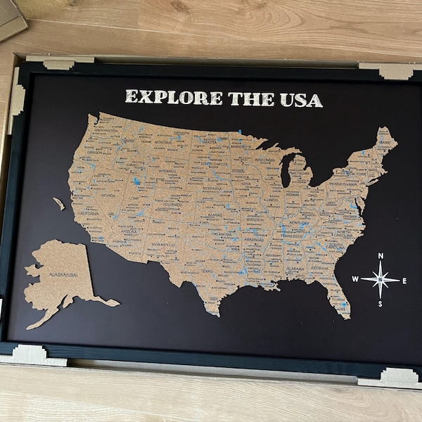 Picture Map of USA, US Photo Map, Personalized Gift, 5th Anniversary ...