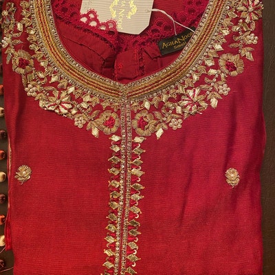 Green and Gold Jamawar Trouser - Etsy