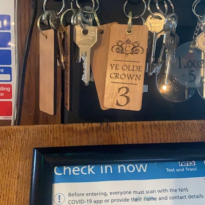 Quality Personalised Key Fobs large Hotel-guesthouse-office-business ...