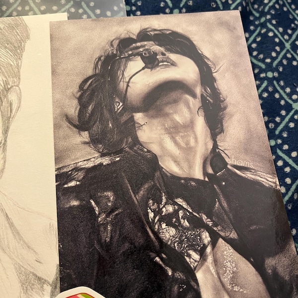 Kim Hongjoong ATEEZ Pencil Drawing Sketch Original Artwork A5(approx ...