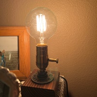 Buy Table Lamp-desk Lamp-edison Steampunk Lamp-rustic Home Decor-gift ...