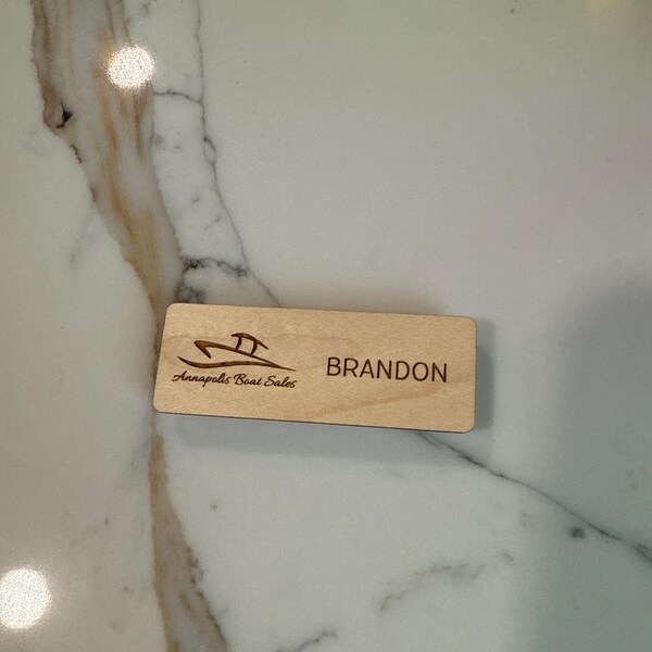 Personalized Magnetic Name Badges Custom Engraved Employee Work Badge ...