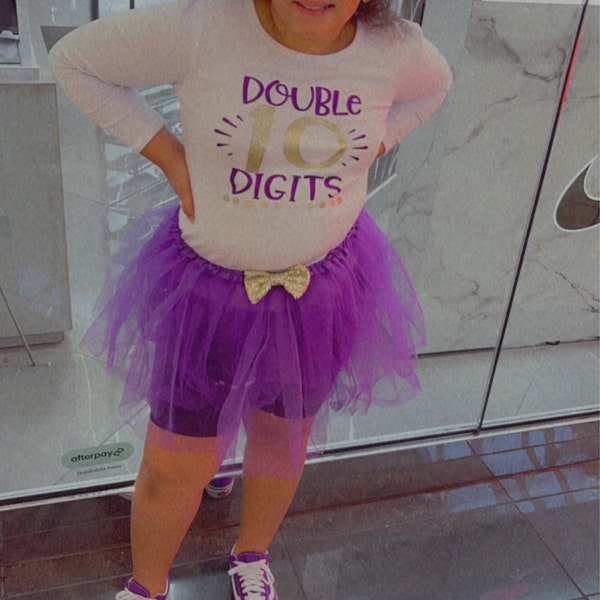 Double Digits 10th Birthday Tutu Outfit, Girl Birthday Outfit, 10 Year ...