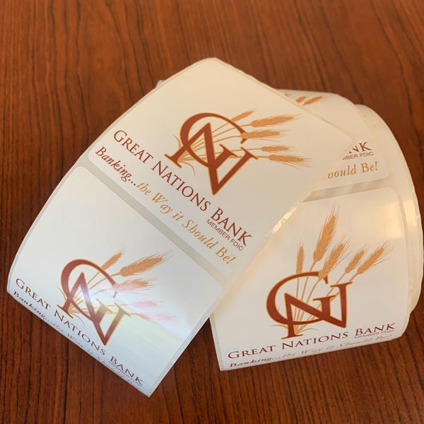 Custom Square Labels on a Roll, Custom Stickers for Small Business, Custom Logo, Matte and ...