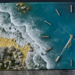 Wooden Light Box, Diorama Sailing on the Sea, Resin Night Light , Ocean ...