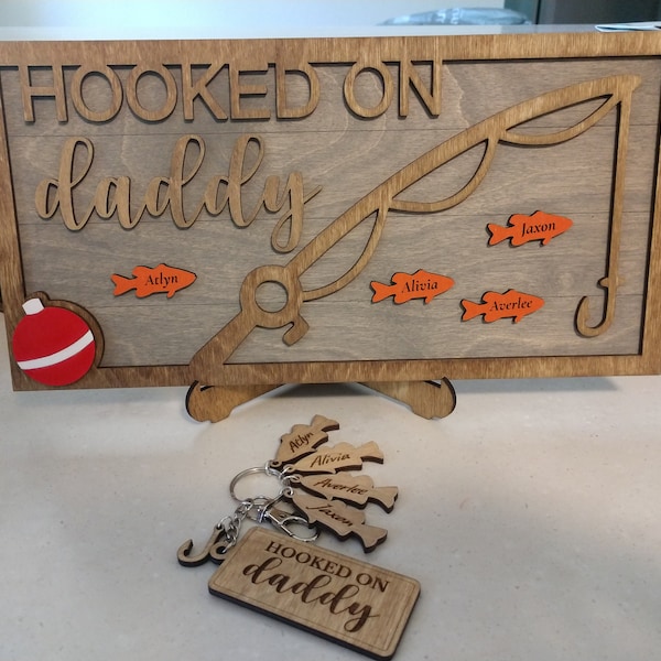 Hooked on Daddy Fishing Gift / Christmas Gift for Dad / Personalized ...