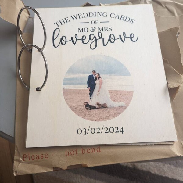 Wedding Card Book | Wedding Card Keepsake Personalised Wedding Guest ...