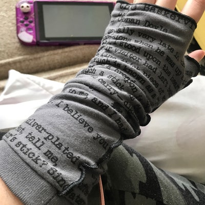 Peter Pan Writing Gloves Fingerless Gloves, Arm Warmers, J.M. Barrie ...