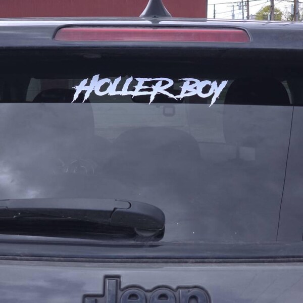 HOLLER BOY Vinyl Decal Sticker Diesel Truck Car Boys Country Lifted ...