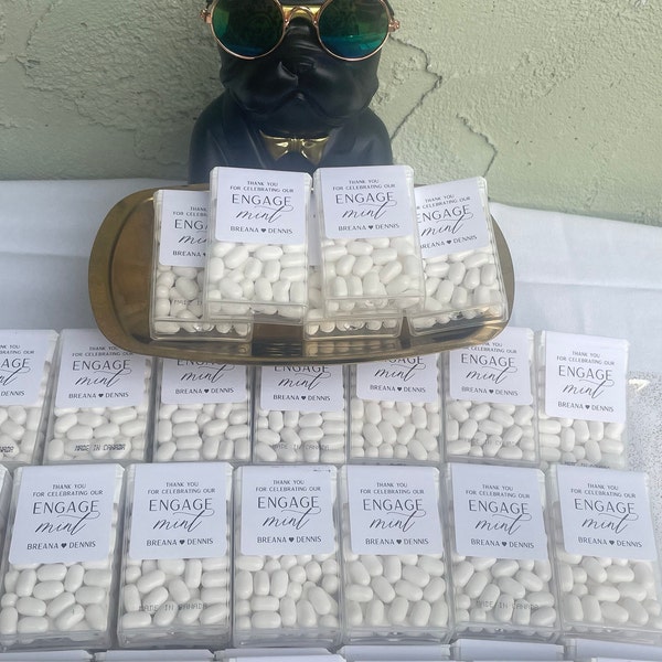 Engagement Stickers Engagemint Stickers, Engagement Party Favors ...