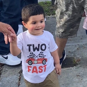 Two Fast Race Car Shirt, Racecar Birthday Shirt, Birthday Boy Shirt ...