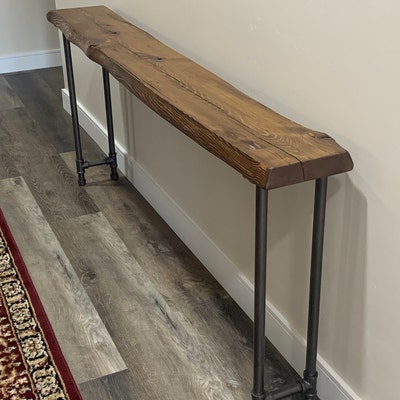 Narrow Console Handmade Table, Reclaimed Wood Table, Long Sofa Table ...