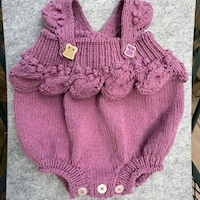 Knitting Pattern Baby Romper Ruffle Romper Pattern Jumpsuit - Etsy Canada