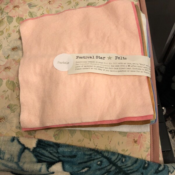 Wool Mix Felt Bundle 18 Pastel Shades Size Options - Etsy UK
