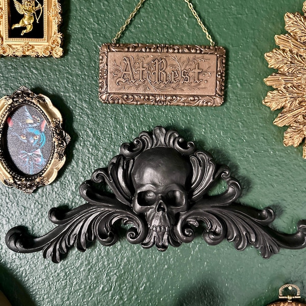 Victorian Coffin Plaque Ornament, Handmade, Cold Cast Bronze, Gothic ...
