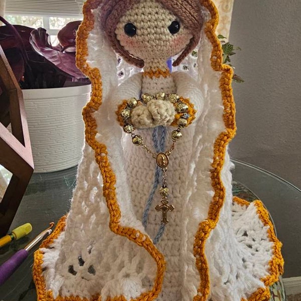 Virgin Mary Crochet Doll Pattern – Amigurumi Religious Doll – Catholic ...