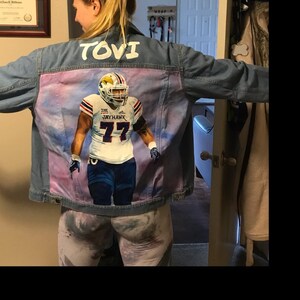Hand Painted Denim Jacket Denim Jacket With Art Gift Custom Denim ...