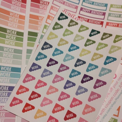 Planner Stickers School Work Labels - Etsy