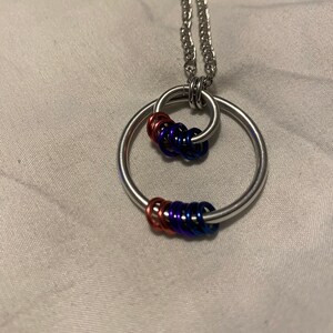 LGBTQ Pride Pendant Aluminum Hoops Stainless Steel Chain - Etsy