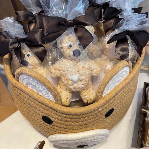 Teddy Bear Rice Crispie Treats (12) - Etsy