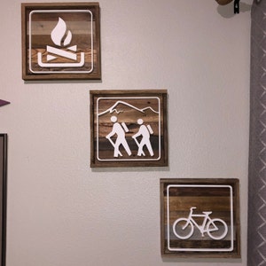 Rustic Hiking Sign. Parks and Recreational Sign. US Forest Sign ...