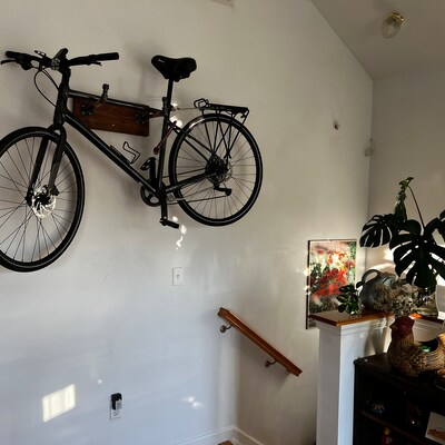Burlap Pipe Bicycle Rack Bike Display Industrial Rustic Cycle Storage ...