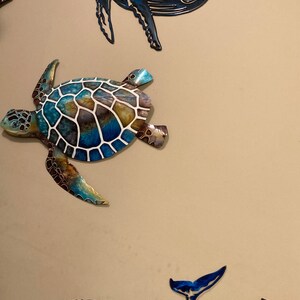 Hand Painted Octopus Compass Rose Metal Wall Art - Etsy