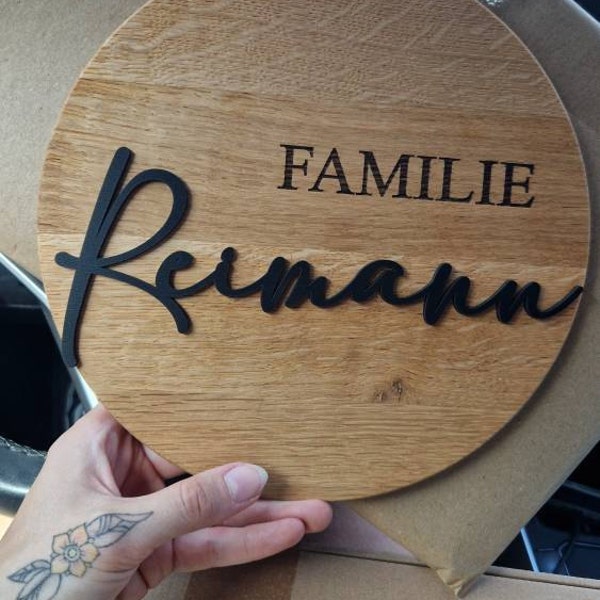 Square House Sign family Name Square House Sign Made of Oak ...