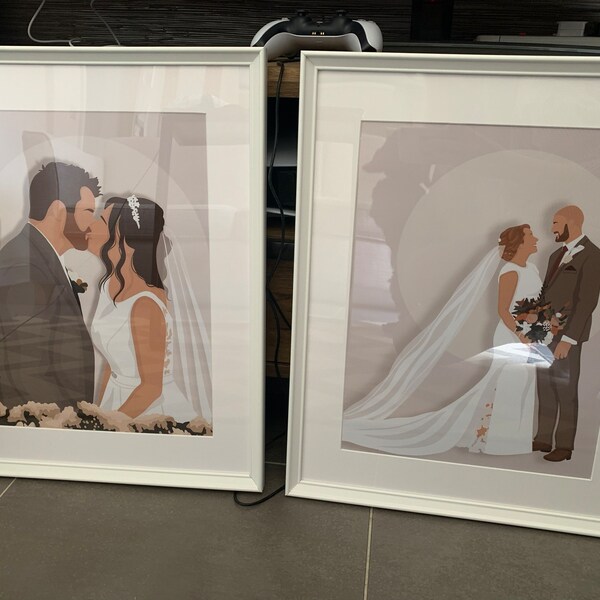 Minimaliste Personalised Portrait, Custom Illustration Faceless, Custom ...