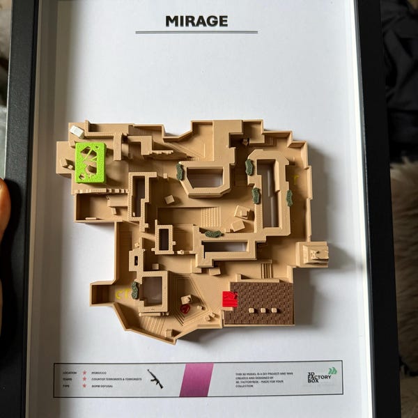 3D Printed DIY Gaming Map “mirage” Inspired by “counter Strike” - Etsy