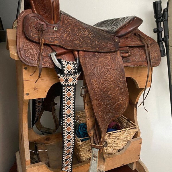 Western Latigo and off Billet Set HORSE or MINI/PONY: Cream, White ...