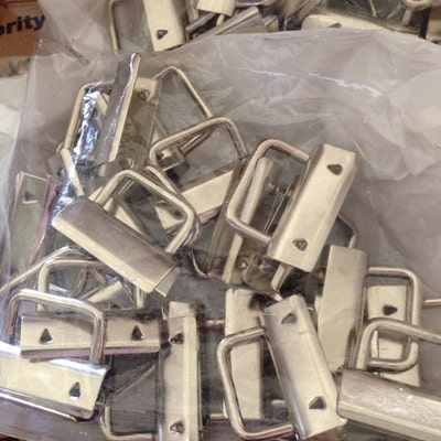 Key Fob Hardware 50 Sets SILVER 1.25 INCH 32 Mm Key Fob Clamps With ...