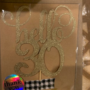 Glitter Hello 30, Thirty AF Cake Topper, Dirty Thirty, 30 Cake Topper ...
