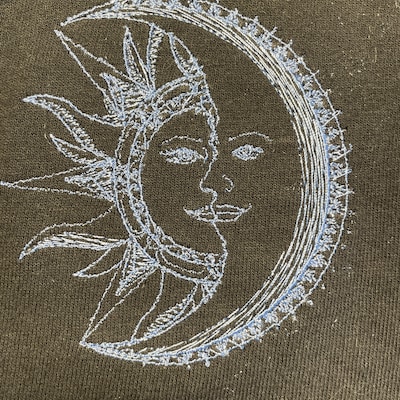 Sun Moon Machine Embroidery Design Sun and Moon Embroidery Design Moon ...
