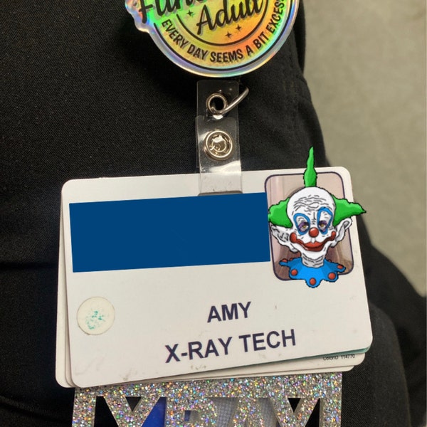 Holographic Funny Badge Reel - Xray Badge Reel - Nurse Badge ...