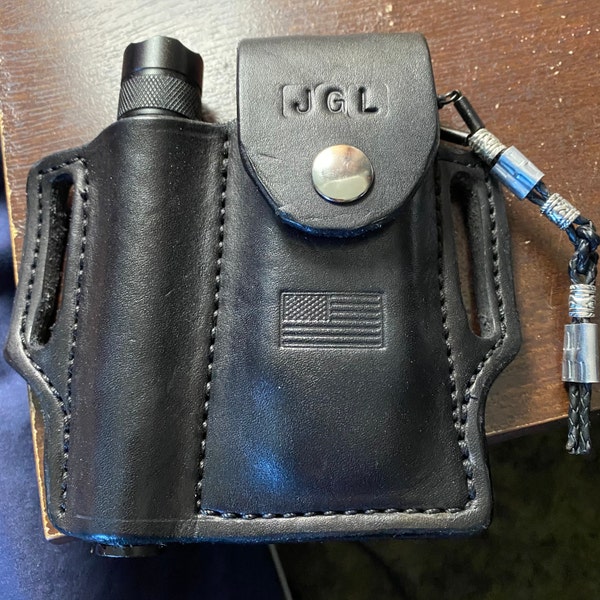 Leather Multitool Sheath, Mini Maglite Case, EDC Belt Carry - Etsy